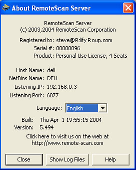 RemoteScan™ Server Installation