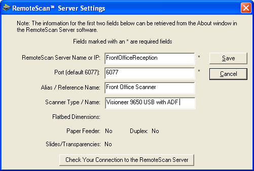 RemoteScan® Client Installation